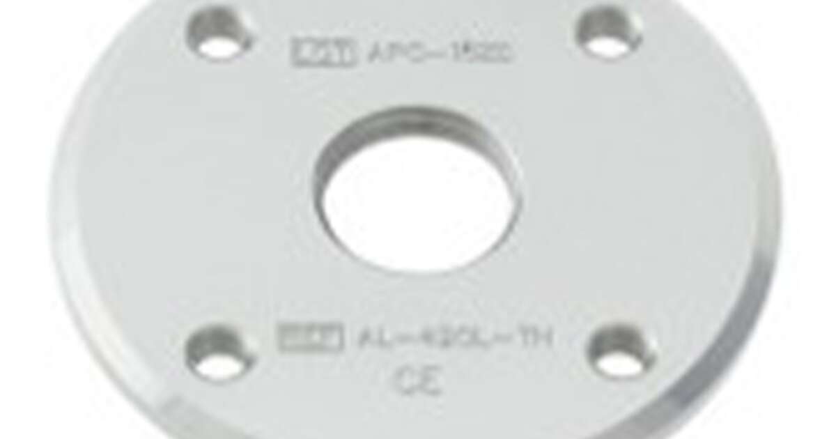Round 4-hole base plate with threaded center hole, .250" | Aluminium ...